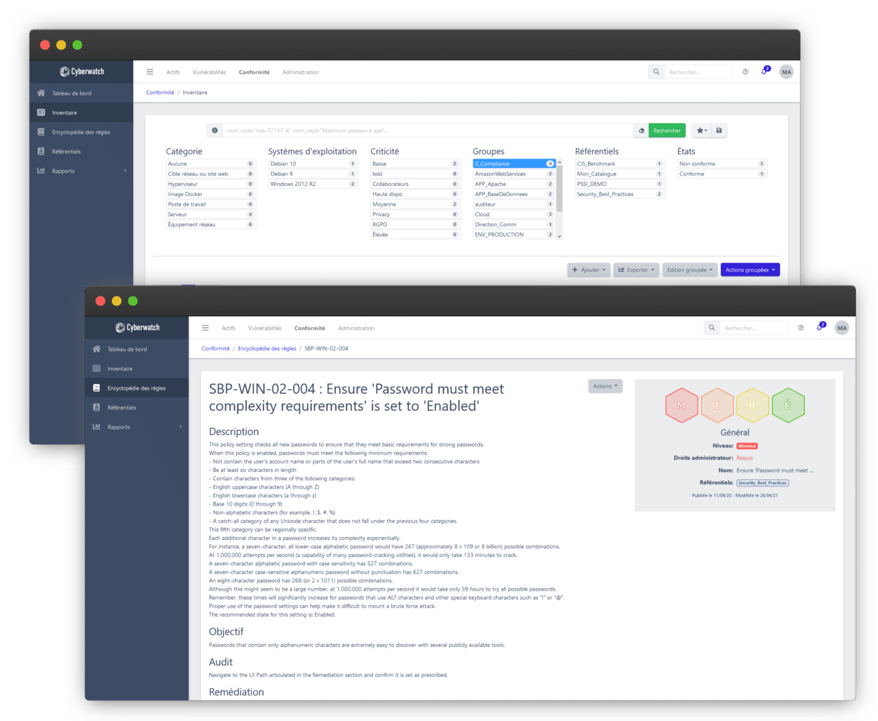 Control your IT compliance based on your standards - Cyberwatch