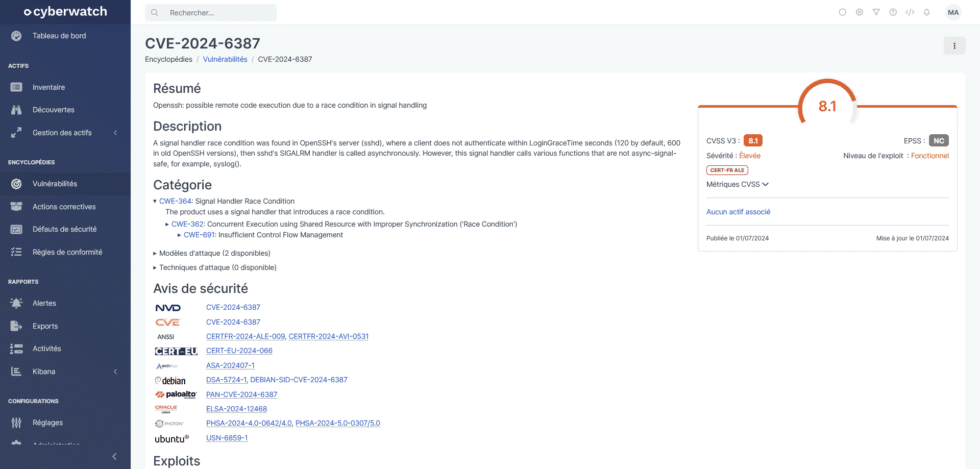 CVE-2024-6387 regreSSHion : détectez cette CVE sur OpenSSH